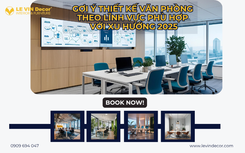 Gợi Ý Thiết Kế Văn Phòng Theo Lĩnh Vực 2025 - LEVIN DECOR